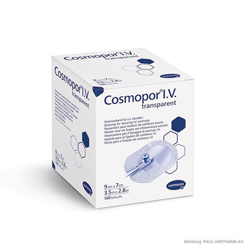 Cosmopor IV transparent, sterile, cannula fixation, 9 x 7 cm (100 pcs ...